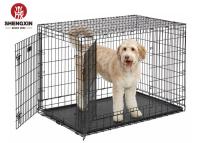 China Comfortable All Size Foldable Dog Crate Cage With Tray 90*60*67cm for sale