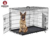China Breathable Foldable Portable Travel Metal Wire Crate 19inch Wear Resisting for sale