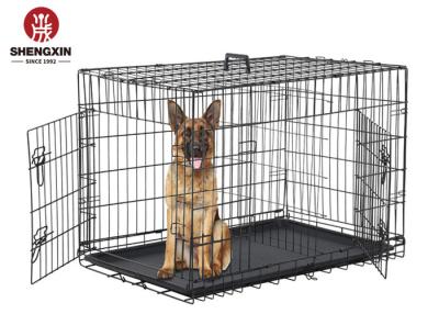 China Breathable Foldable Portable Travel Metal Wire Crate 19inch Wear Resisting for sale