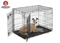 China Breathable Foldable Portable Travel Metal Wire Crate 19inch Wear Resisting for sale