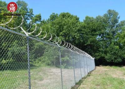 China Custom 9 Gauge Galvanized Diamond Chain Link Fencing 60x60mm Wear Resistance for sale