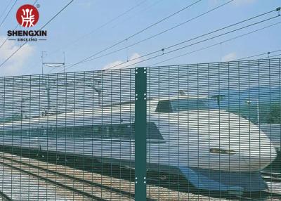 China Cutting Resistant Clearview Fence Panels Railway Station 358 Mesh Panels for sale