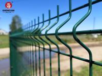 China Backyard Ornamental Square Post Iron 3d Welded Wire Fence 2.50m Width for sale