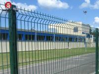 China Galvanized Steel V Bending 3d Curved Wire Mesh Fence PVC Coated RAL6005 color for sale