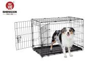 China Black Stackable Dog Cages For Large Dog Rustproof for sale