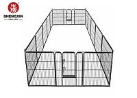 China Heavy Duty Indoor Black Heavy Duty Pet Playpen Metal 16 Panel for sale