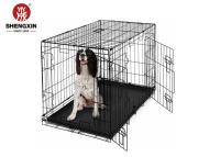 China Black Stackable Dog Cages For Large Dog Rustproof for sale