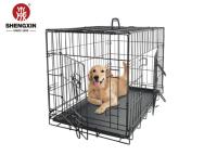 China Animal Dog Crate Kennel Double Door Folding Metal For Traveling for sale