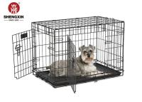 China Black Indoor Safe And Secure Metal Dog Cage For Dogs for sale