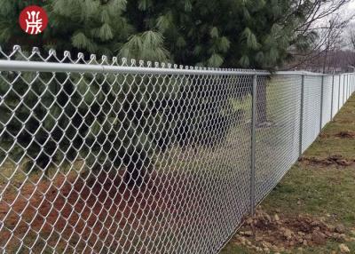China Cyclone 9 Gauge 11 Gauge Chain Link Mesh Fence 50ft Roll Size for sale