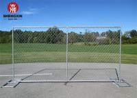 China Customize 60x60mm Temporary Chain Link Fence Panels Galvanized Surface for sale