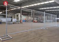China Easy Installation 2000mm Chain Link Construction Fence Hot Dipped Surface for sale