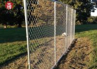 China Customize 60x60mm Temporary Chain Link Fence Panels Galvanized Surface for sale