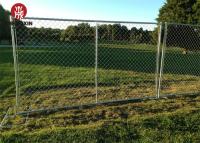 China Portable 2200mm Chain Link Temporary Fence PVC Coated Iron Wire Material for sale