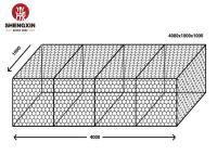 China Weather Resistance 4mm Woven Gabion Baskets Rock Fall Protection for sale