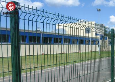 China Curved V Mesh 1200mm 3D Wire Fence Rectangle Post Iron Frame for sale