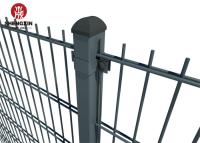 China Embedded Installation Steel Fence Panels Post OD 40x60mm Barbed Wire Fence for sale