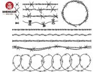 China 25kg Per Roll Galvanized Barbed Wire Iron Mesh 14 Gauge for sale