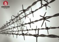 China 7.5cm Distance 3cm Length Galvanized Barbed Wire 10 Gauge for sale
