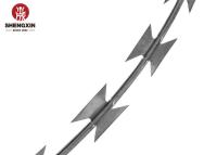 China 10-100m Galvanized Barbed Wire Helical Razor Wire for Railway age resistance for sale