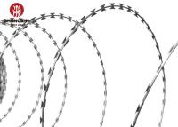 China 10-100m Galvanized Barbed Wire Helical Razor Wire for Railway age resistance for sale