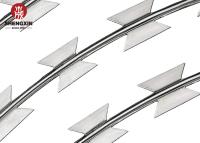 China SGS 450mm Galvanized Concertina Razor Barbed Wire Razor Wire BTO-22 for sale