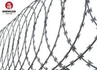 China Military Airport Fence Coil Fully Galvanised Barbed Wire Mesh Single Stainless Steel 300mm for sale