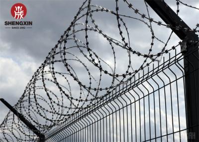 China 10m Galvanized Barbed Wire Concertina Razor Wire For Railway for sale