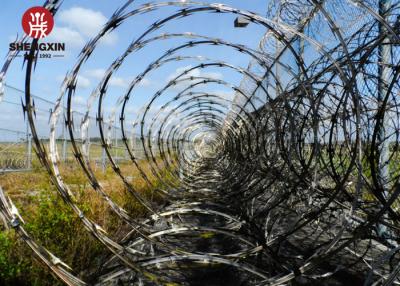 China Oxidation Resistant Galvanized Razor Blade Wire Security For Railway for sale
