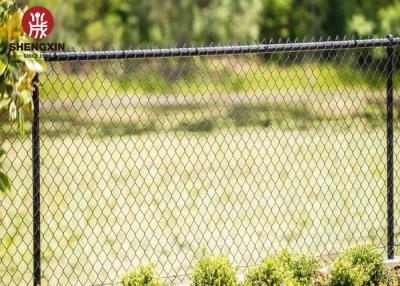 China Flat Surface 60x60mm Chain Link Mesh Fence Iron Wire Fence For Stadium for sale