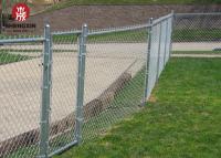 China Flat Surface 60x60mm Chain Link Mesh Fence Iron Wire Fence For Stadium for sale