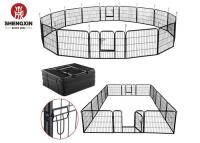 China Powder Coated SGS Medium Size Pet Crate Outdoor Dog Cage With Tarpaulin for sale