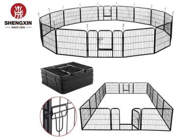 China Powder Coated SGS Medium Size Pet Crate Outdoor Dog Cage With Tarpaulin for sale