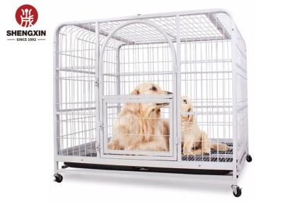 China Stainless Steel 60x43x49.5cm Metal Dog Cage Outdoor Metal Dog Kennel for sale