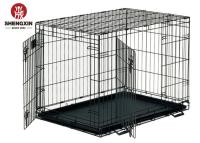 China Stainless Steel 60x43x49.5cm Metal Dog Cage Outdoor Metal Dog Kennel for sale