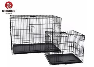 China Various Sizes Folded 36 Inch Metal Dog Cage Puppy Dog Cage With Lock for sale