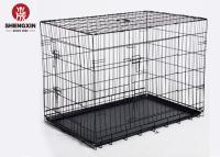 China Iron 24 Inch Metal Dog Cage Portable Multisize With Plate for sale
