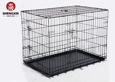 China Iron 24 Inch Metal Dog Cage Portable Multisize With Plate for sale