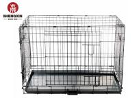 China Iron 24 Inch Metal Dog Cage Portable Multisize With Plate for sale