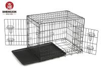 China Removable 30Inch Large Metal Kennel Reinforced Iron With Tray for sale