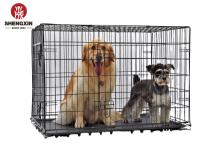 China Removable 30Inch Large Metal Kennel Reinforced Iron With Tray for sale