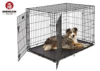 China 48'' Stainless Steel Dog Crate 122x78x84cm Heavy Duty Large Dog Kennel for sale