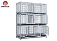 China 3 Storey ODM Large Steel Dog Kennel 6 Door Wire Cages For Dogs for sale