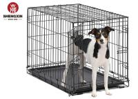 China Space Saving 60x43x49.5cm Metal Dog Cage Sustainable Collapsible for sale