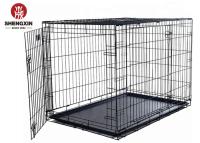 China 36'' 8.5kg Metal Dog Cage Heavy Duty Dog Crate Black Powder coated for sale
