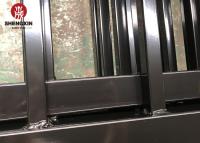 China 1.8x2.4m 2.1x2.4m Black Metal Fence Panels Eco Friendly for sale