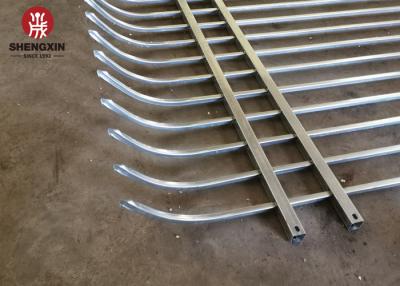 China 1.8 M 2.1m 2.4m Height Steel Fence Panel Black Powder Coated for sale