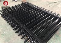 China Heat Treated 159DPN Steel Palisade Fencing Powder Coated Black 3 Rail for sale