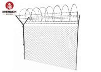 China 3.0mm Pvc Coated Chain Link Fence Panels Cyclone Mesh Fencing High Security for sale