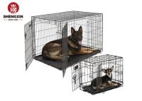 China Folding Indoor Double Doors Wire Transport XL Metal Dog Cage Large for sale